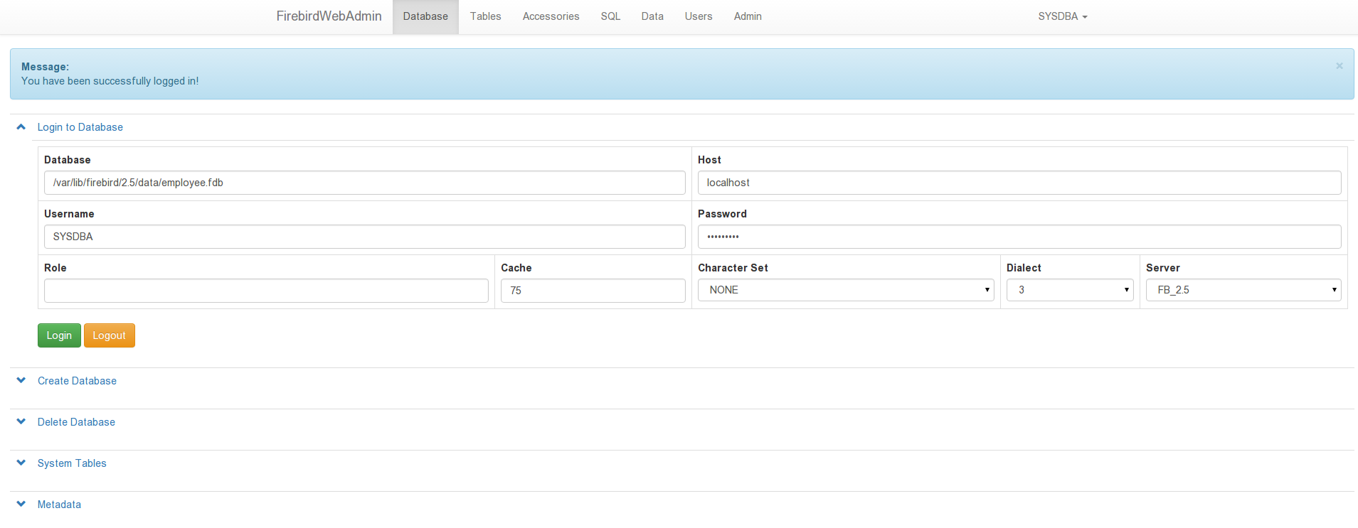 FirebirdWebAdmin 3.2.0 is released - Firebird News