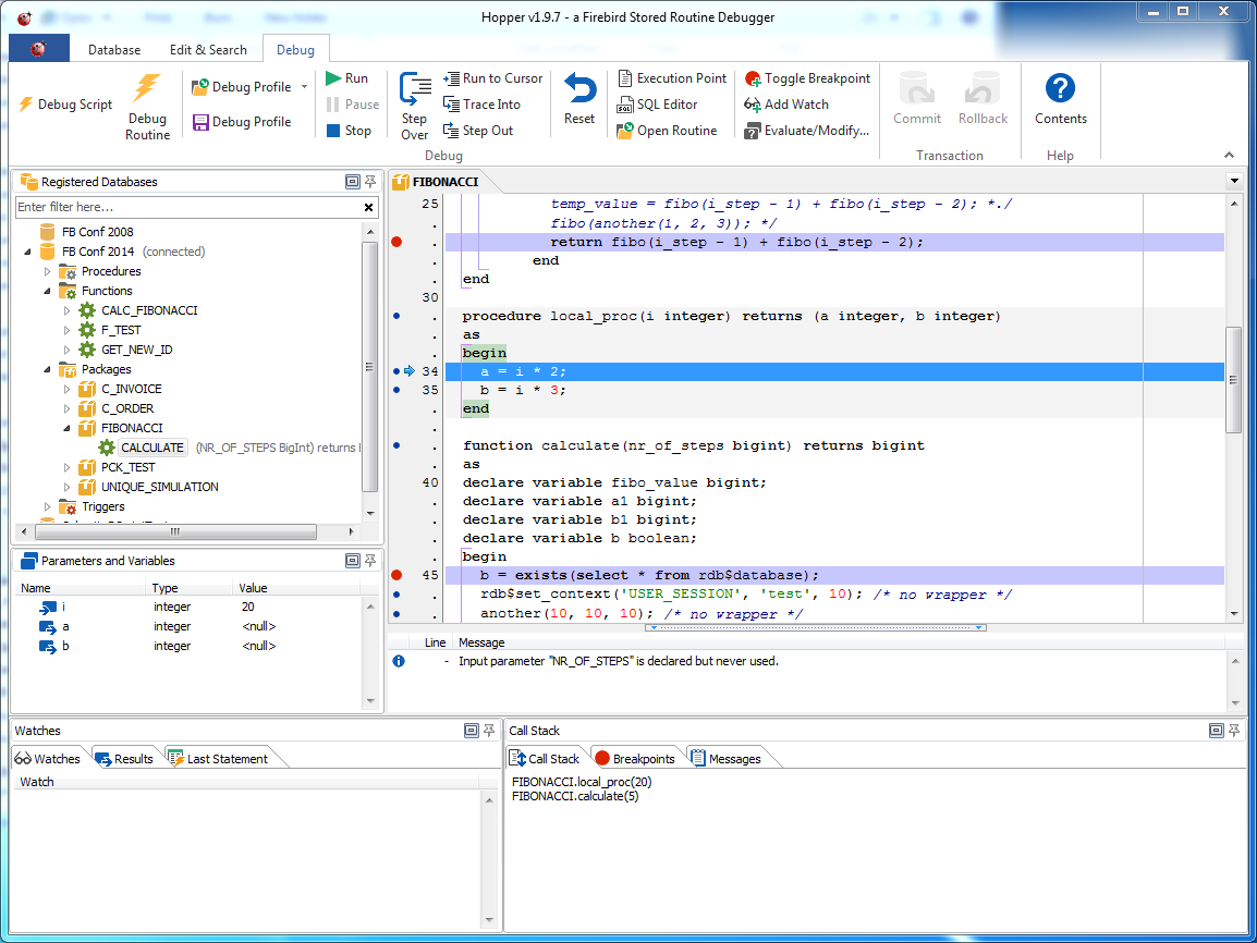 Stored Routine Debugger Hopper Version 20 Released Firebird News